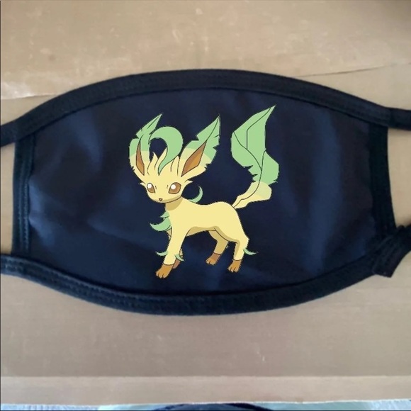 Hand Crafted | Accessories | Eevee Tan Leafeon Pokemon Face Mask | Poshmark